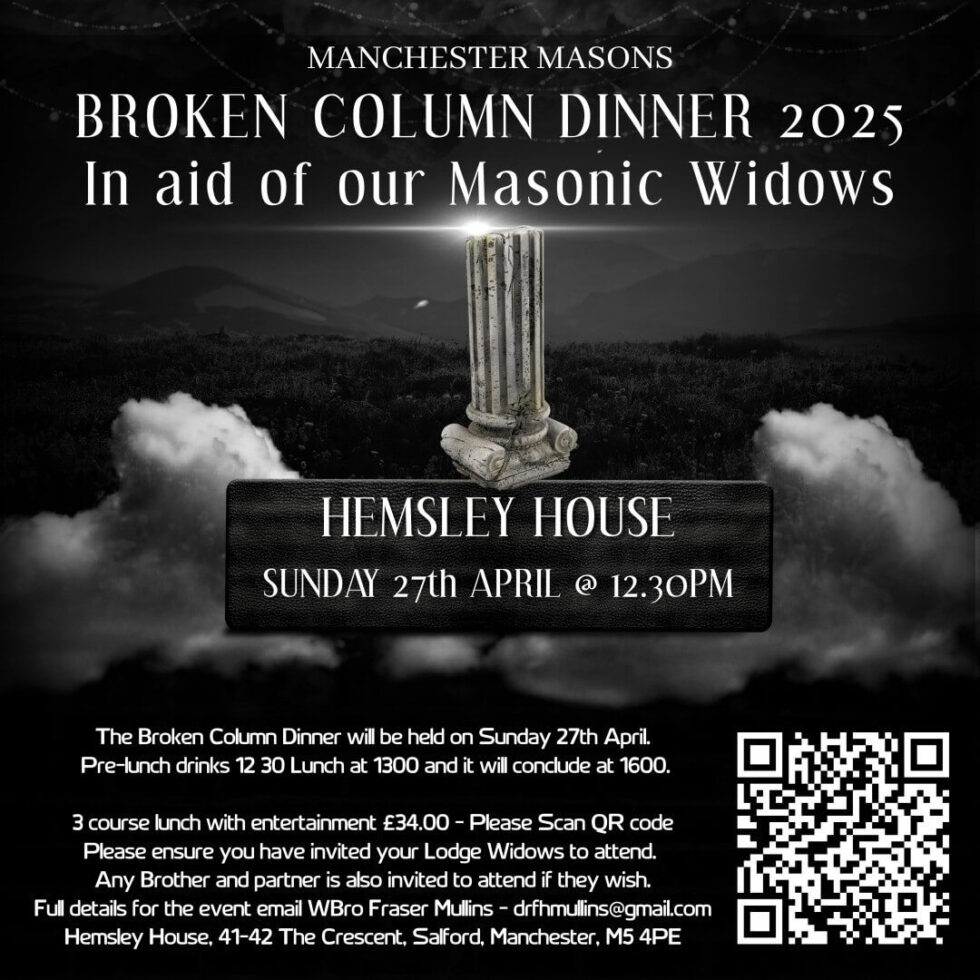 Broken Column Dinner – Sunday 27th April 2025 | The Home Of Manchester ...